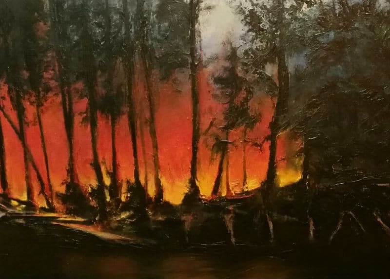 Reflections (Fire) - Lydia Fine Art